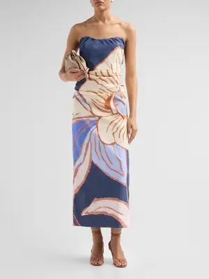 Acler Femme Fatale Glider Floral Column Maxi Dress