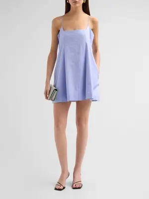 Brandon Maxwell The Zinnia Wool-silk Trapeze Minidress