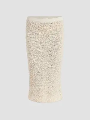 Khaite Adela Boucle-knit Midi-skirt