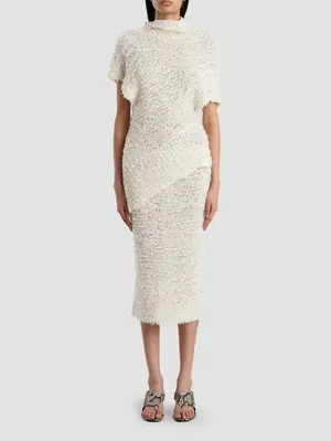Khaite Adela Boucle-knit Midi-skirt