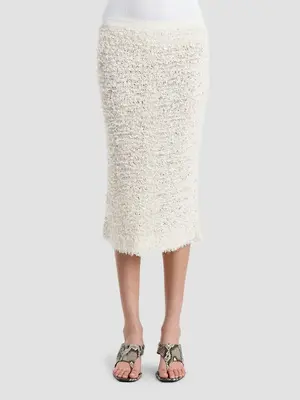 Khaite Adela Boucle-knit Midi-skirt