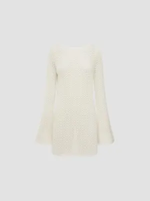 Peony Tapestry Pointelle Rosie Minidress - Seashell