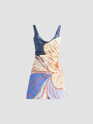 Acler Femme Fatale Glider Floral Mini Dress - Midnight Eclipse