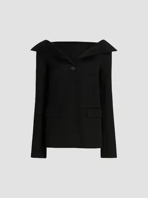 TOTEME Open Collar Wool Jacket