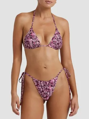 Peony Tapestry Essential Floral String Triangle Bikini Top