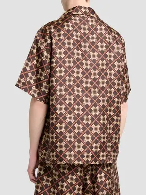 Amiri Geometric Silk Camp Shirt - Husk