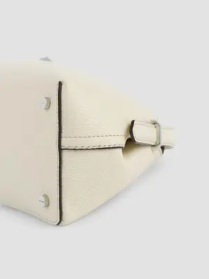 TOTEME T-lock Grain Leather Shoulder Bag - Milk