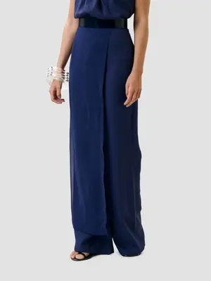Silvia Tcherassi Gaucin Wrap Wide-leg Pants