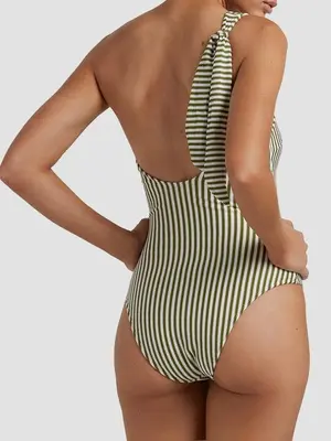 Peony Tapestry One-shoulder One-piece Swimsuit