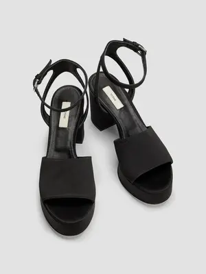 TOTEME 100mm Satin Platform Sandals