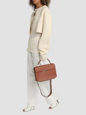 TOTEME Grained Leather Top Handle Bag