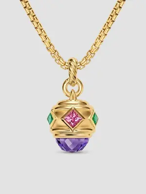 David Yurman Renaissance Amulet In 18k Yellow Gold - Amethyst