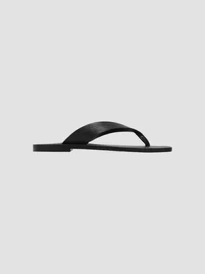 A.emery Kinto Lizard-embossed Sandals - Black Embossed Lizard