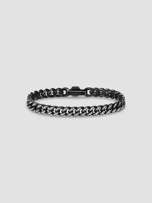 David Yurman Curb Chain Bracelet In Black Titanium