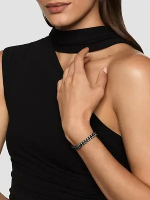 David Yurman Curb Chain Bracelet In Black Titanium