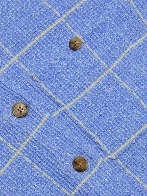 Guest In Residence Windowpane Check Cashmere-linen Shirt