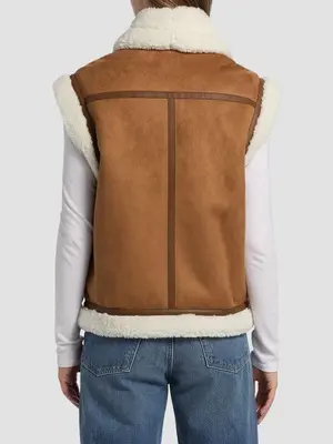 DH New York Athena Faux Shearling-trimmed Vest
