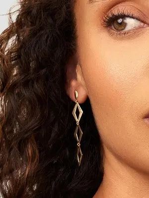 ORADINA 14k Yellow Cascade Drop Earrings