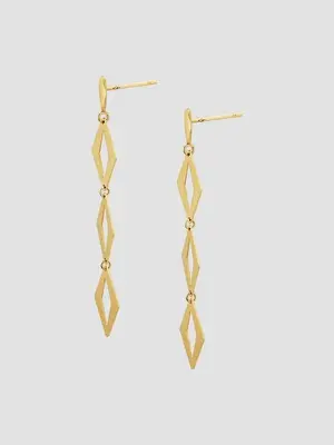 ORADINA 14k Yellow Cascade Drop Earrings