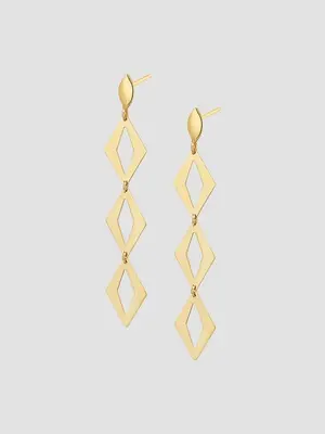 ORADINA 14k Yellow Cascade Drop Earrings - Gold