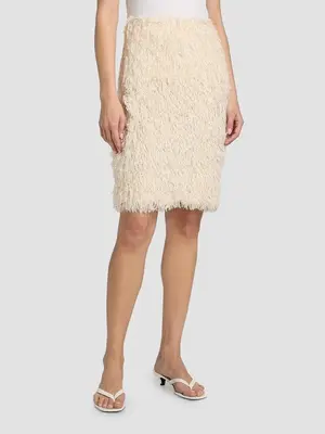 TOTEME Feathered-jersey Knee-length Skirt