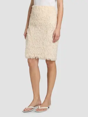 TOTEME Feathered-jersey Knee-length Skirt