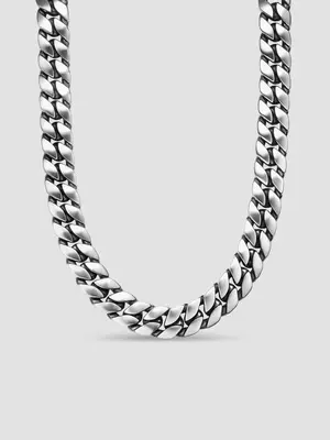 David Yurman Curb Chain Necklace In Sterling 18mm - Silver