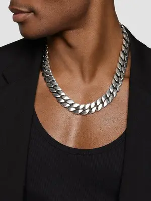 David Yurman Curb Chain Necklace In Sterling 18mm