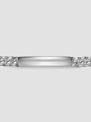 David Yurman Curb Chain Id Bracelet In Sterling 7mm
