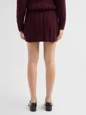 Guest In Residence Cable-knit Cashmere-wool Mini Skirt