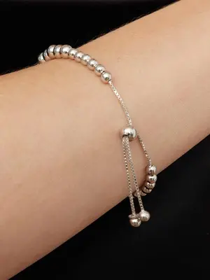 ORADINA Belle Of The Ball Adjustable Bracelet In Sterling