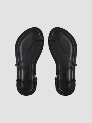 A.emery Reef Leather Sandals - Black