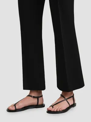 A.emery Reef Leather Sandals - Black