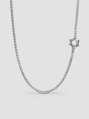 David Yurman Star Of David Station Necklace In Sterling 3.6mm - Silver