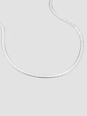 ORADINA Mirage Herringbone Necklace In Sterling