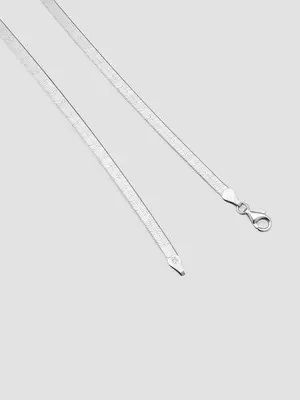 ORADINA Mirage Herringbone Necklace In Sterling