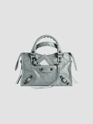Balenciaga Le City Crossbody Bag - Blue Grey