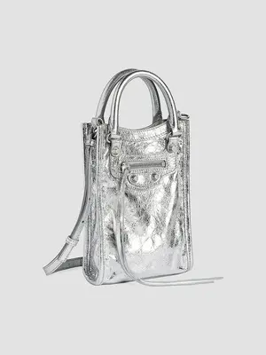 Balenciaga Le City Crossbody Bag - Silver