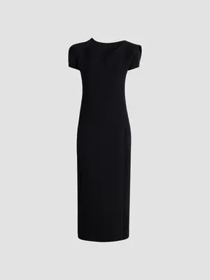 Khaite Iryl Draped Open-back Midi Dress - Black
