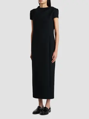 Khaite Iryl Draped Open-back Midi Dress