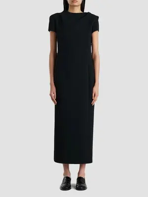 Khaite Iryl Draped Open-back Midi Dress