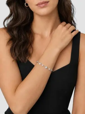 ORADINA Ocean Treasures Station Bracelet In Sterling