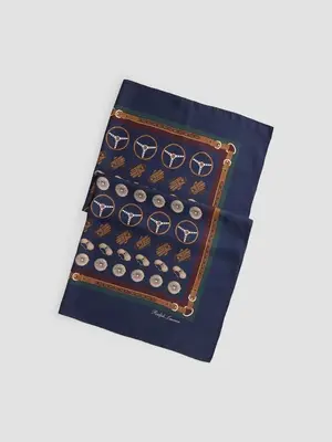 Ralph Lauren Purple Label Automotive Silk Square Scarf