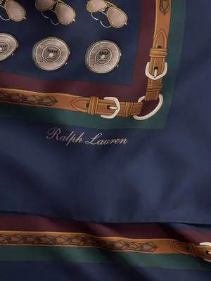 Ralph Lauren Purple Label Automotive Silk Square Scarf