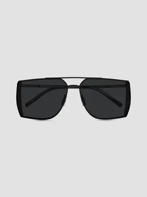 Saint Laurent Fashion Metal Sl 750 Rectangular Sunglasses