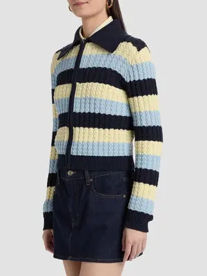 Guest In Residence Kirby Striped Silk-cotton Jacket