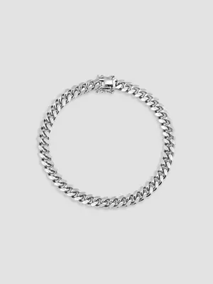 ORADINA Cuban Statet Bracelet In Sterling - Silver