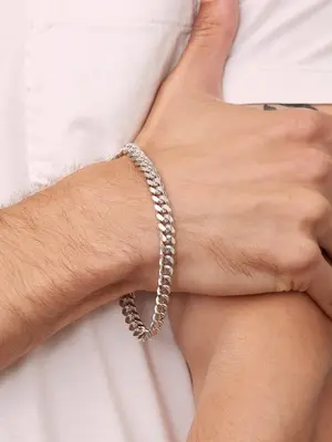 ORADINA Cuban Statet Bracelet In Sterling