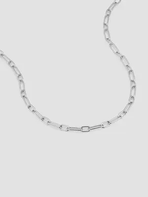 ORADINA Rhythm Link Choker Necklace In Sterling