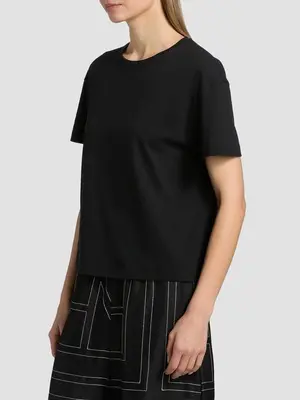 TOTEME Embroidered Monogram Cotton Classic T-shirt